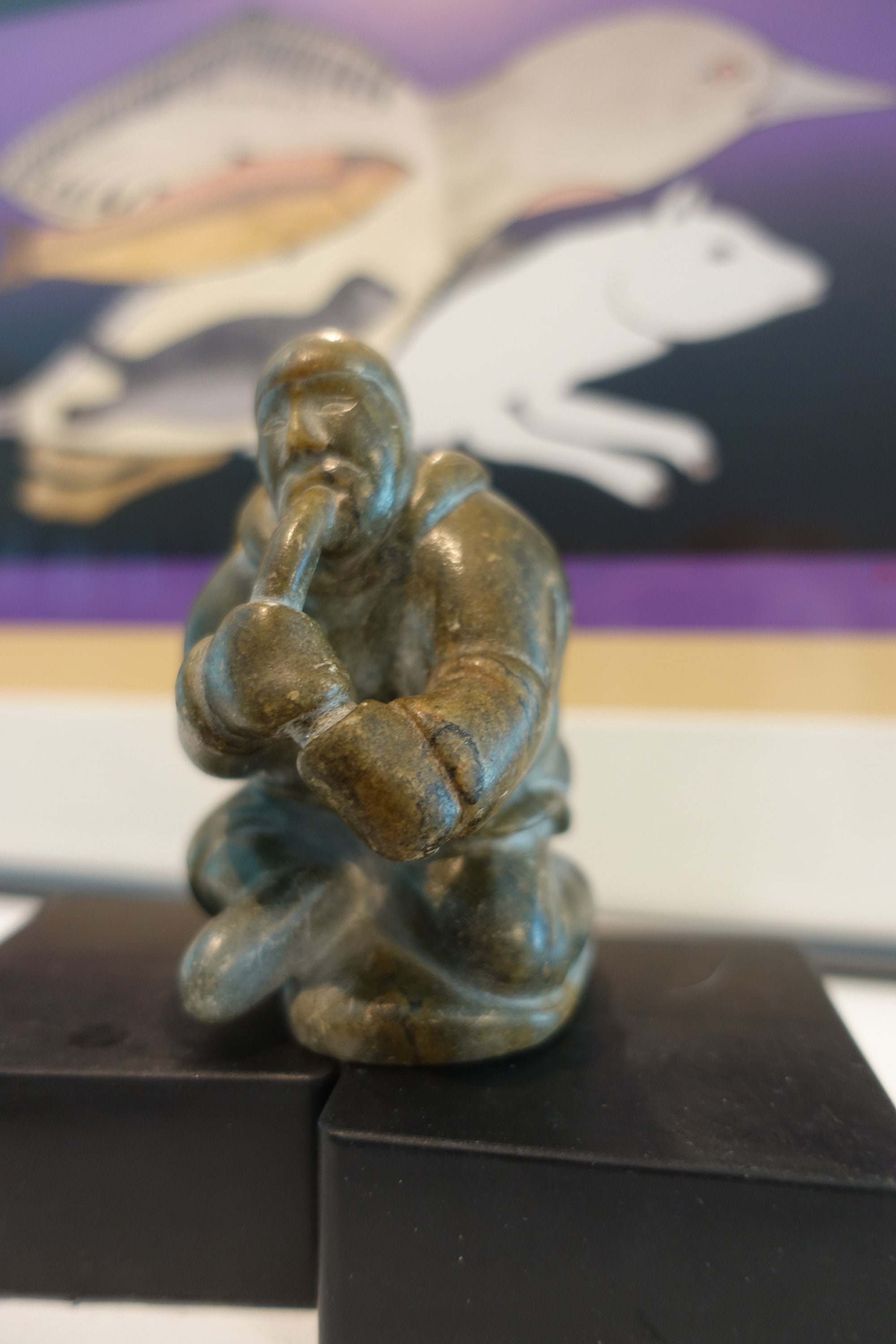 Fine Vintage Miniature Inuit Carving Seating Inuk Eating - Etsy