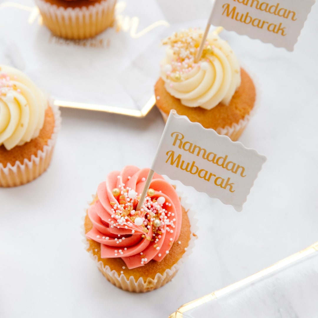 Ramadan Mubarak' Flag Toppers (set of 24) - Etsy