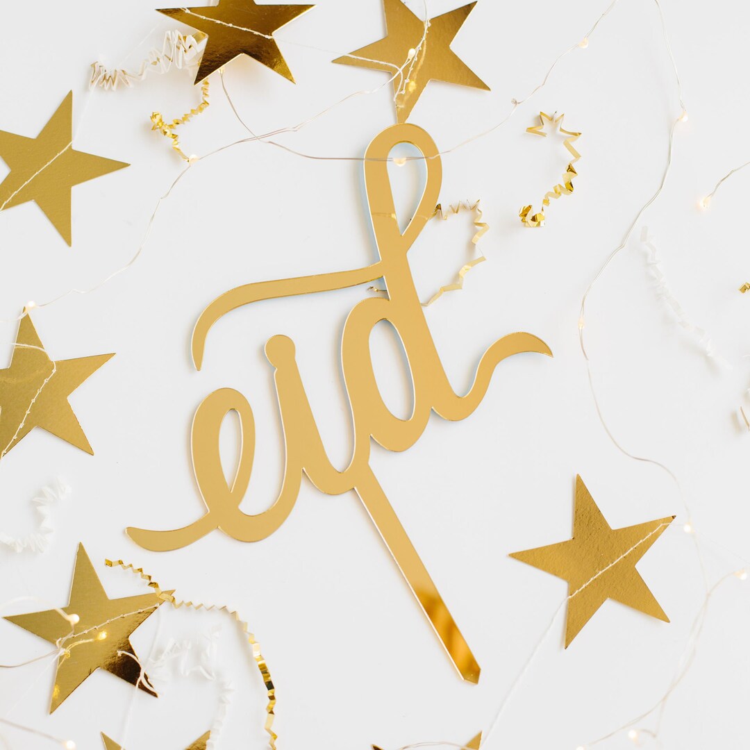 Acrylic 'eid' Cake Topper - Etsy