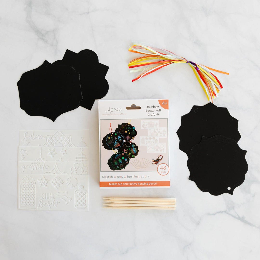 Rainbow Scratch-off Craft Kit - Etsy
