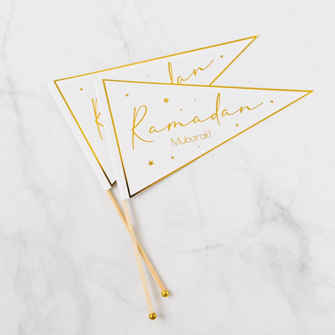 Oversized Ramadan Mubarak Flag Toppers (set of Two) - Etsy