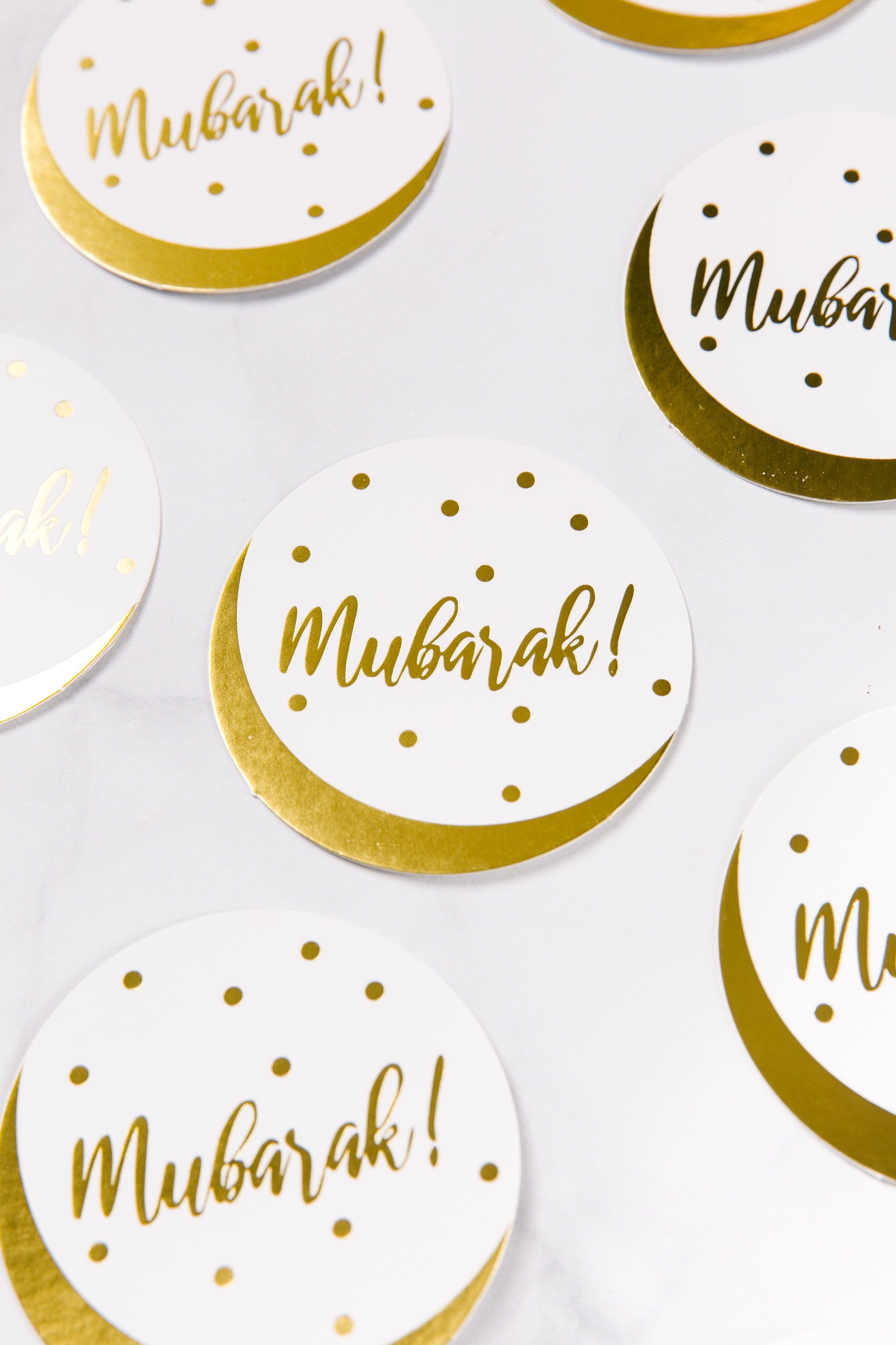 Gold Stamped 'mubarak!' Party Coasters (set of 12) - Etsy