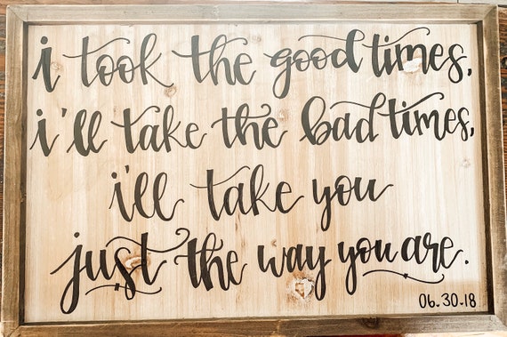 Custom Wood Hand Lettered Wedding Song Sign Decor | Etsy