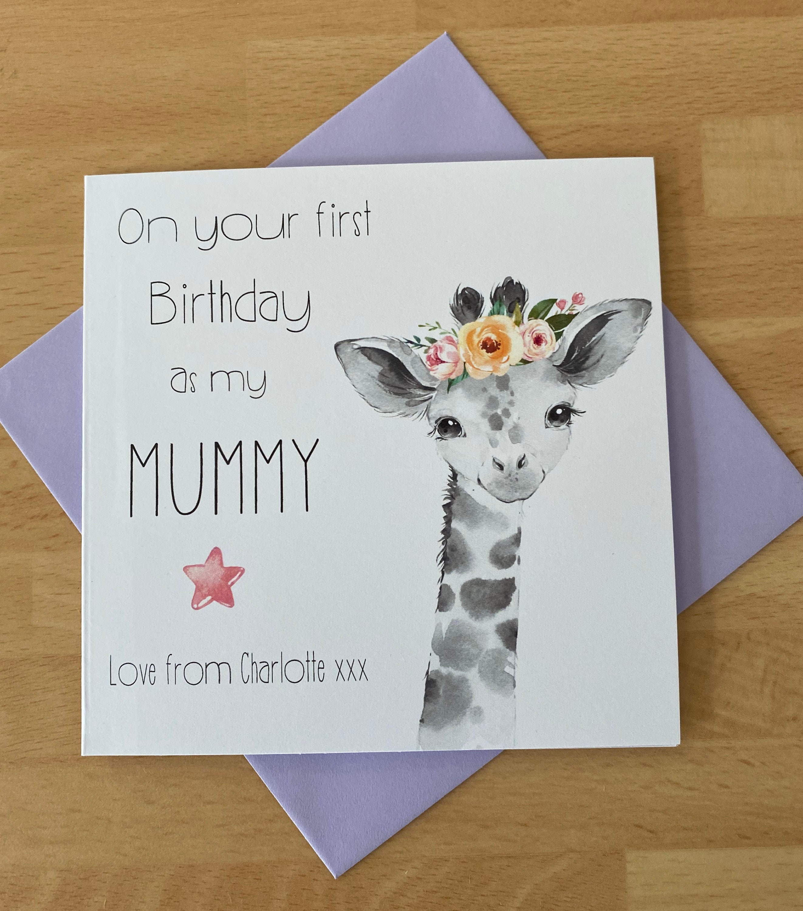 First Birthday as my Mummy Card Mummy Personalised Card | Etsy