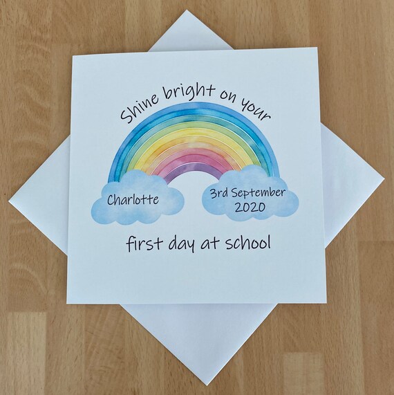 Personalised First Day at School Card Back to School Card | Etsy