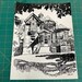 Victorian Queen Anne House Drawing, Pen and Ink Original Art ...