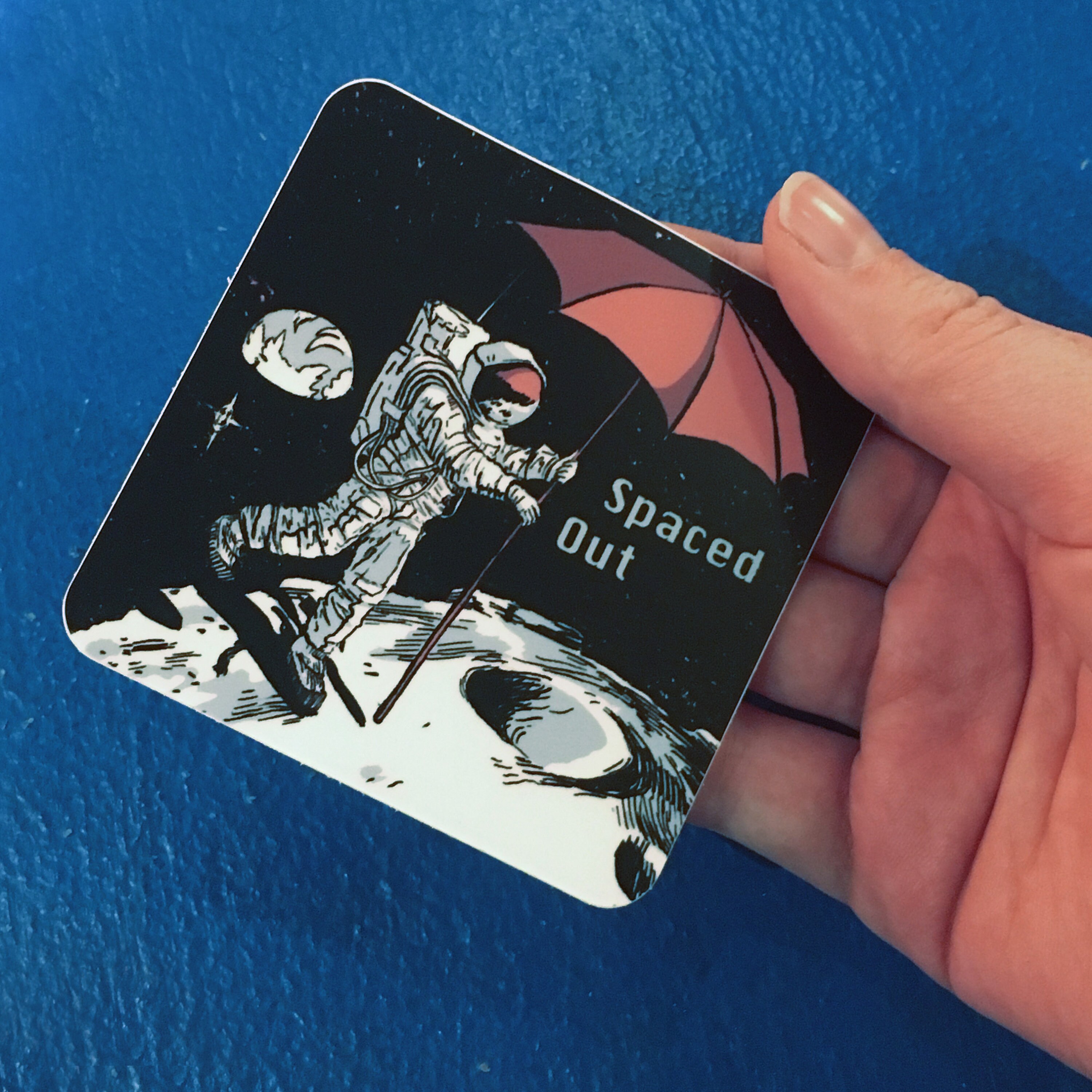 Spaced Out Sticker 3x3 Solar System Astronaut Outer Space | Etsy