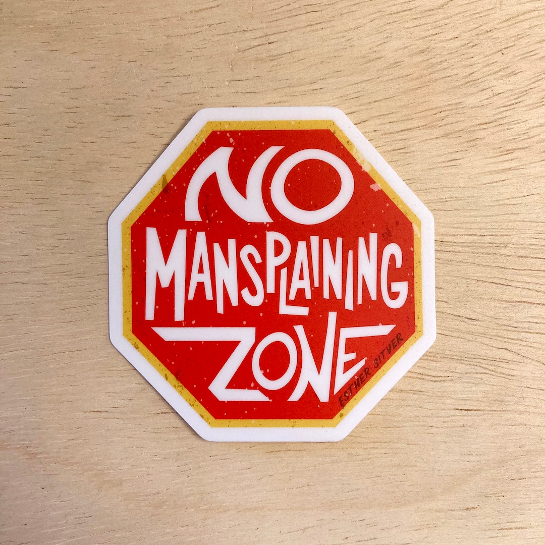 No Mansplaining Zone Feminist Sticker | Waterproof Vinyl Sticker for ...