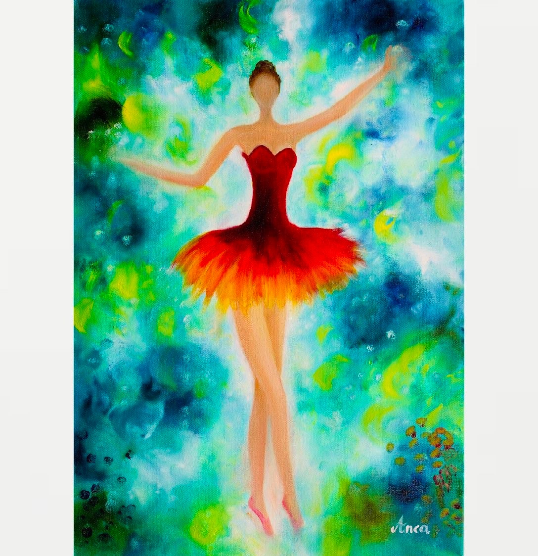 Abstract Ballet Dancer Painting