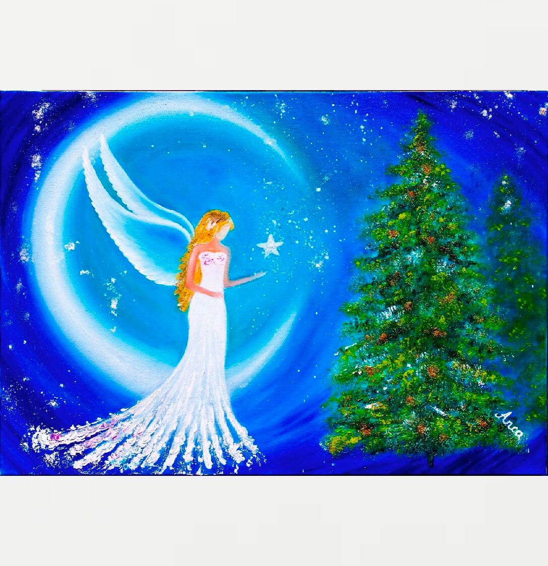 Angel Painting, Angel Wall Art - Etsy