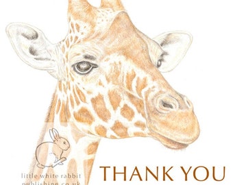 Giraffe Thank You - Etsy