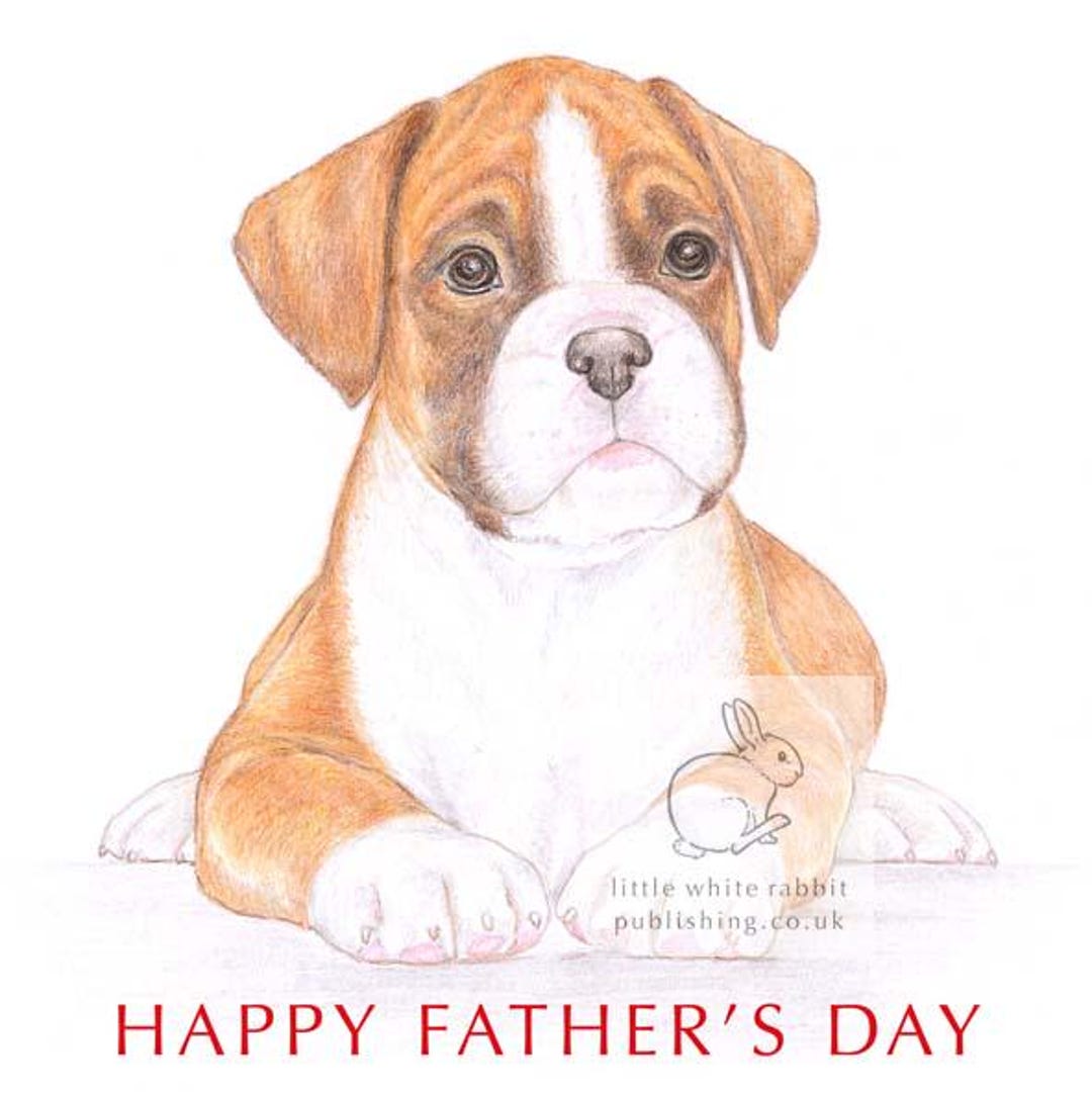 Jake the Boxer - Father's Day Card - Etsy