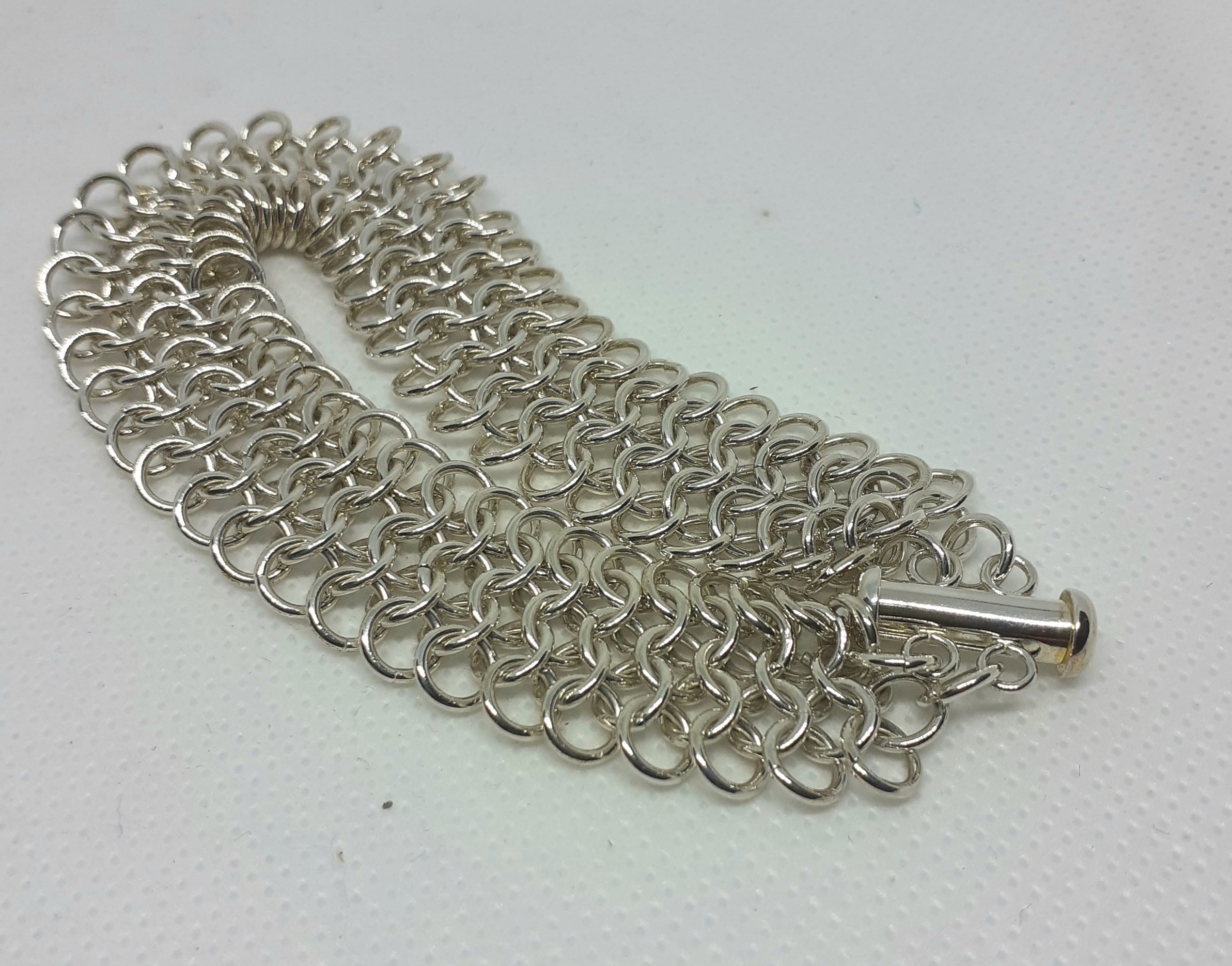 Sterling Silver Chain Maille Bracelet Handmade in Scotland - Etsy