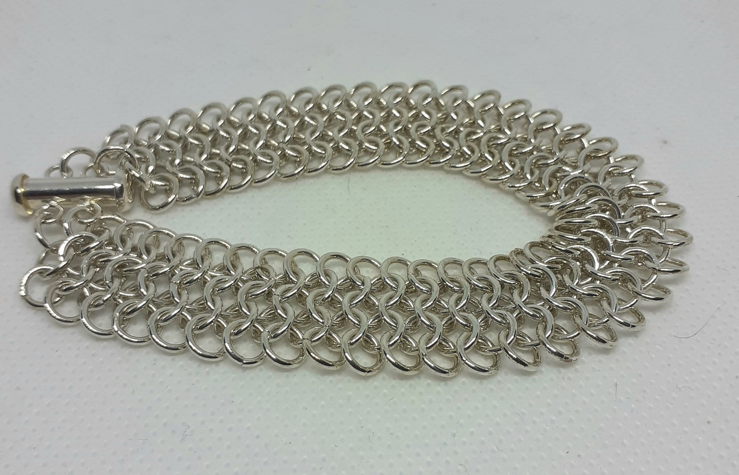 Sterling Silver Chain Maille Bracelet Handmade in Scotland - Etsy