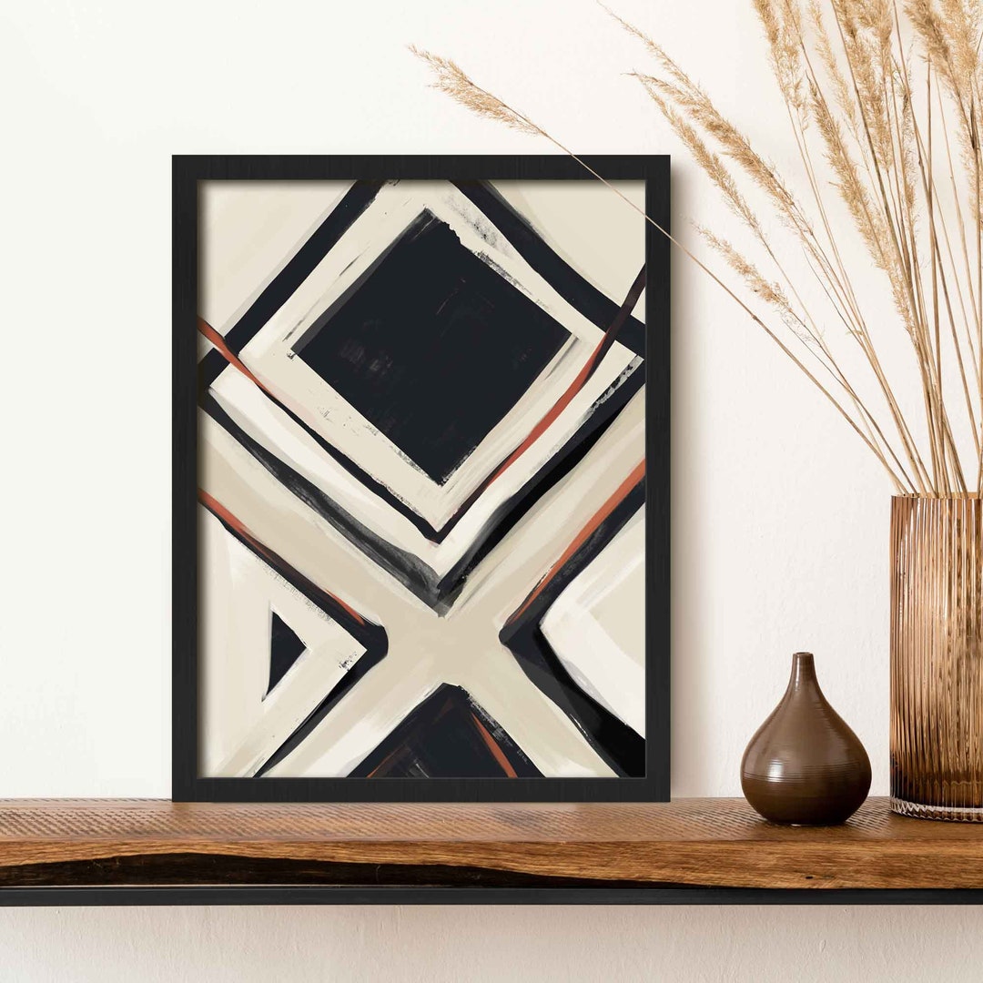 Shapes of Morocco Abstract Boho Wall Art Print Modern - Etsy