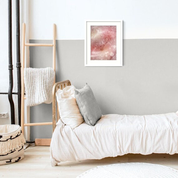 Pink Outer Space Art Modern Space Poster Celestial Decor | Etsy UK