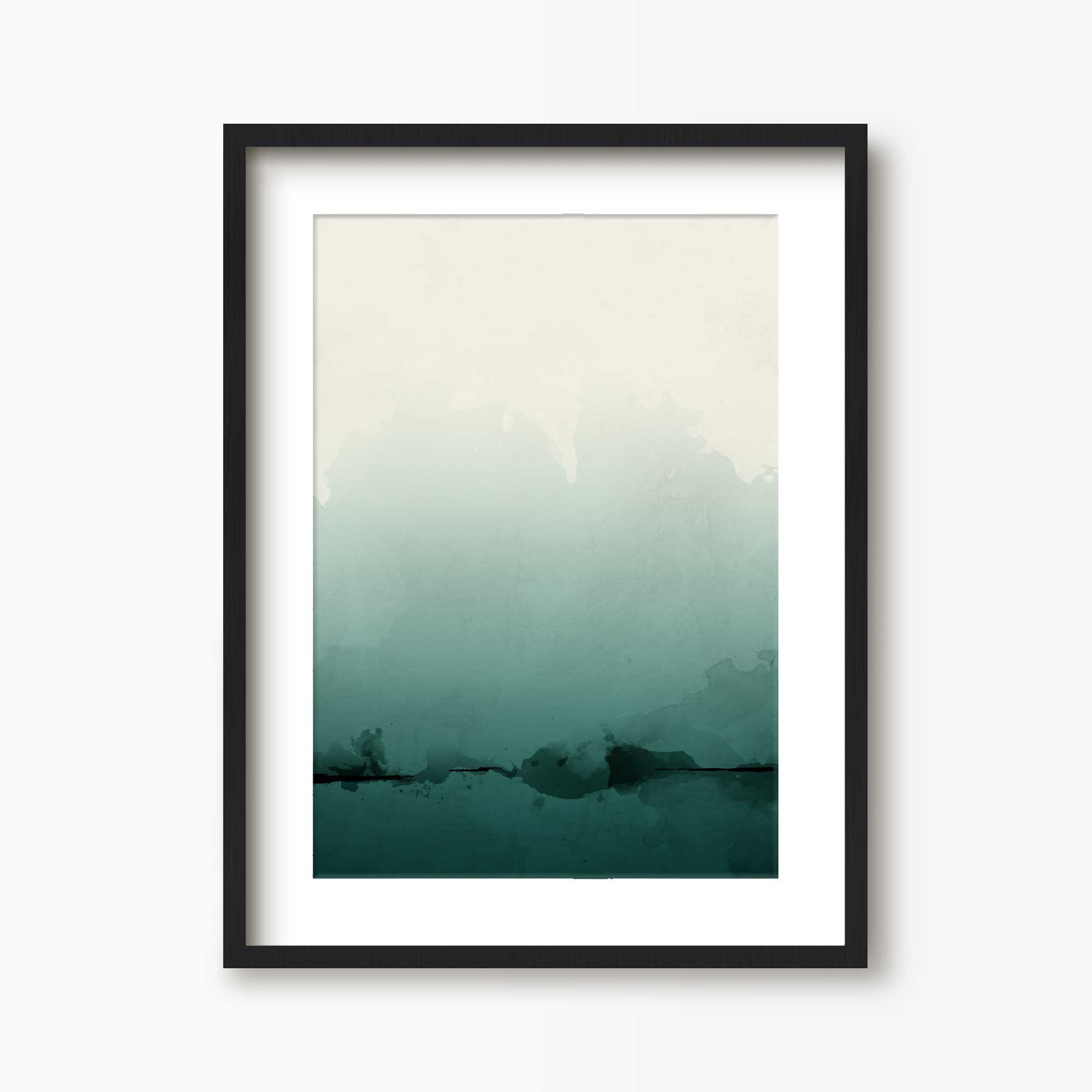 Green Minimalist Abstract Wall Art Framed Abstract Painting - Etsy UK