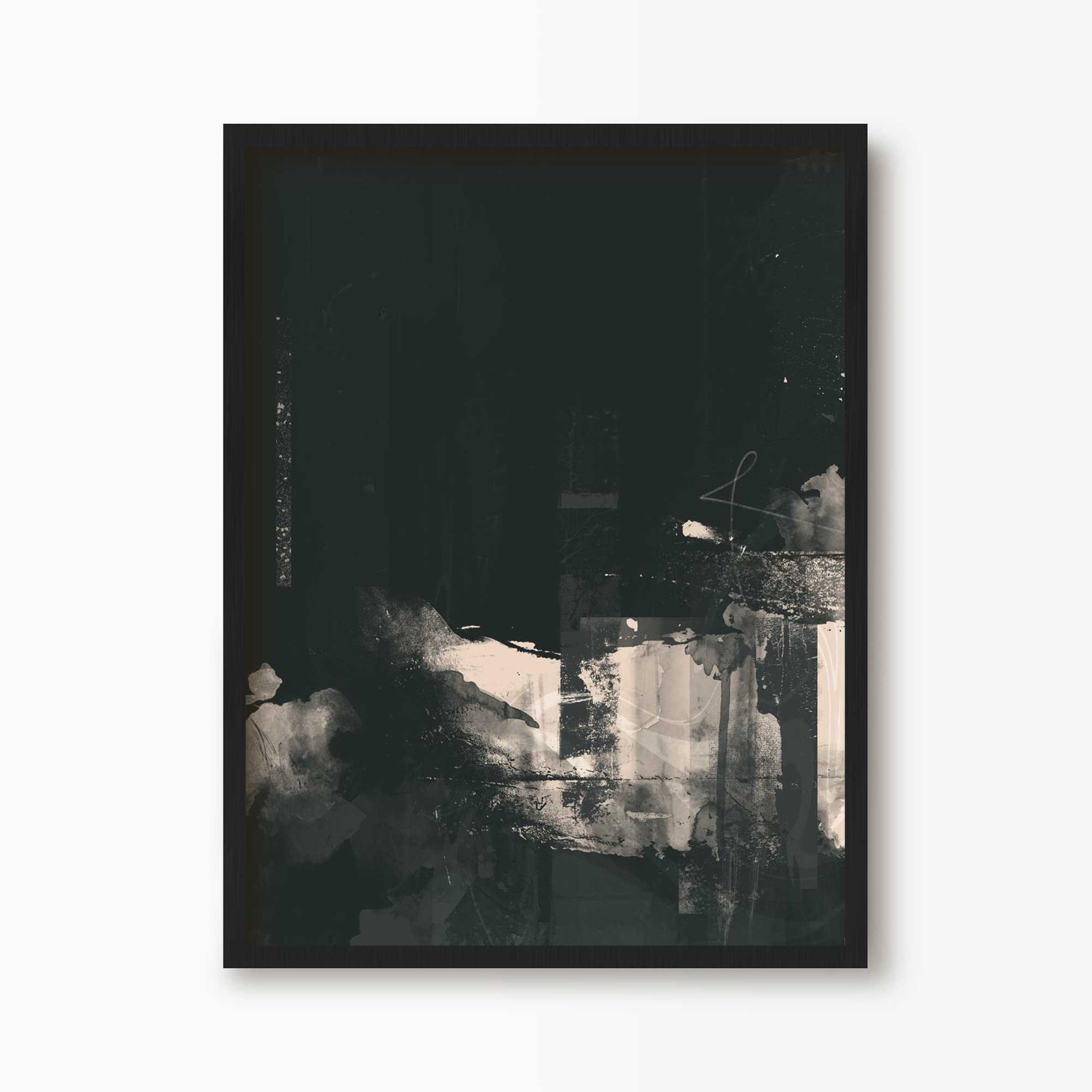 Dark Minimalist Abstract Art Wall Art Prints Abstract - Etsy