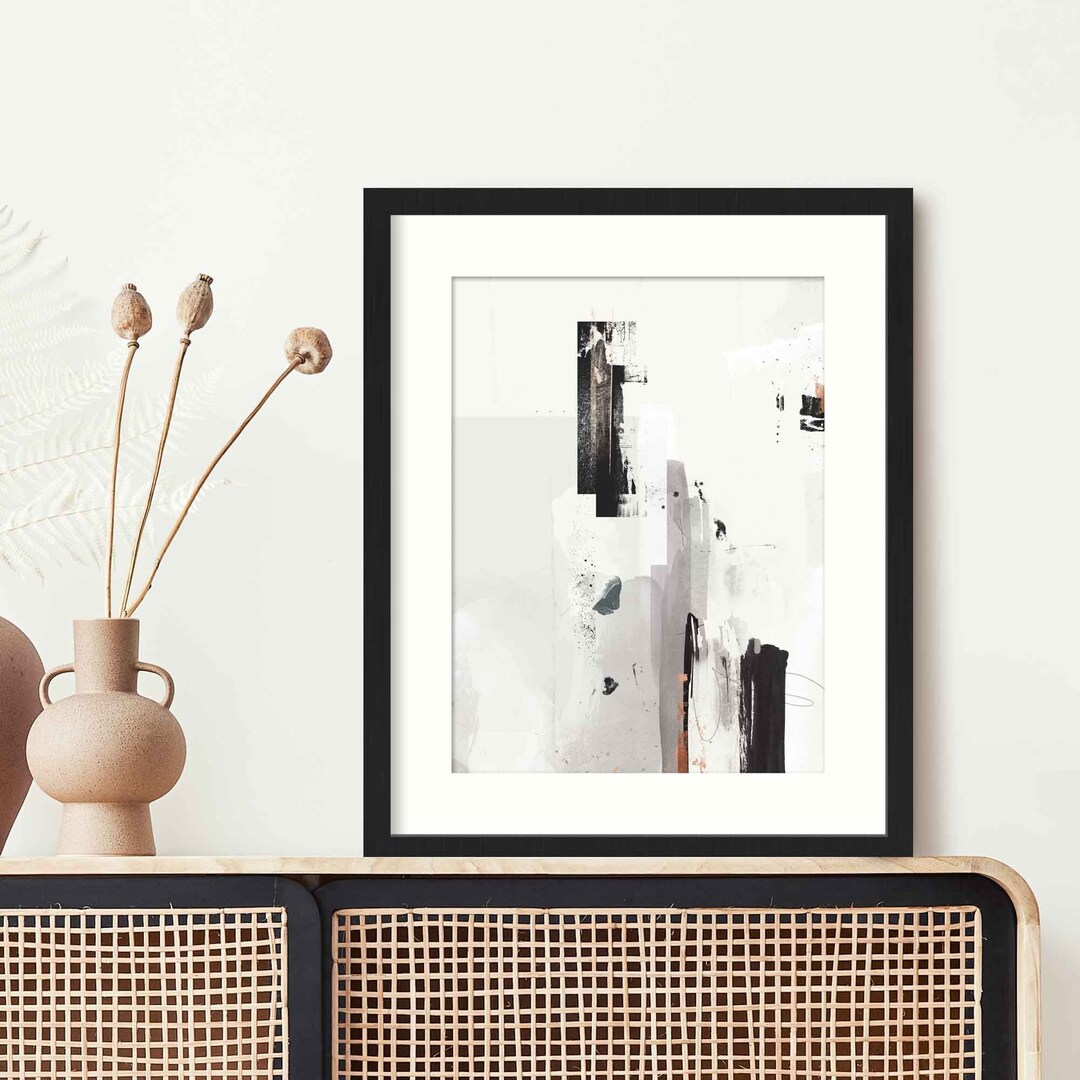Minimalist Abstract Wall Art Prints, Large Framed Abstract Painting ...