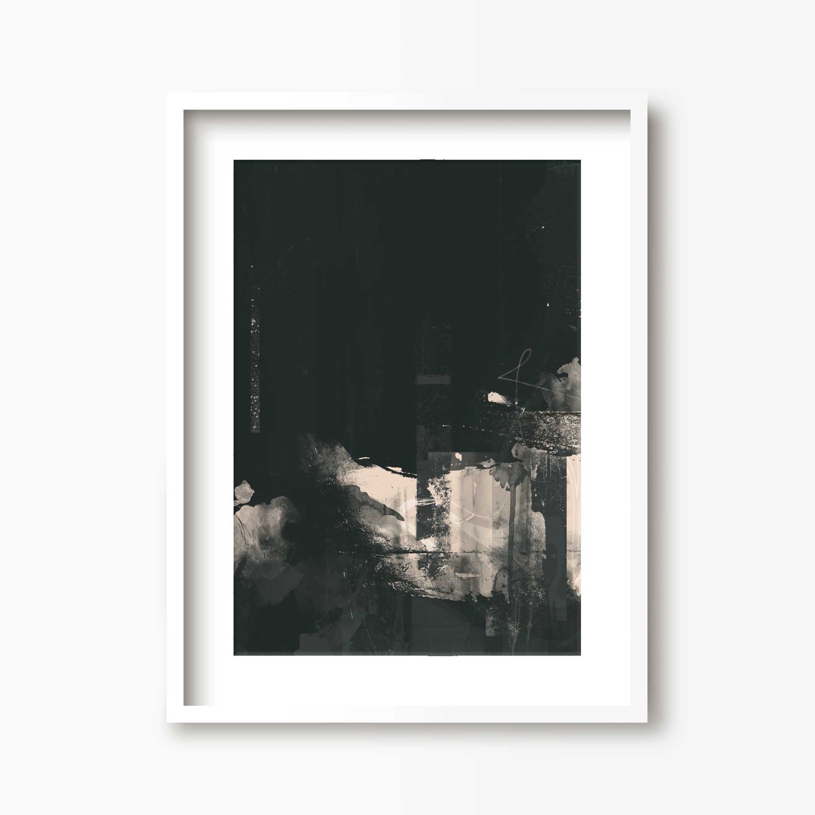 Dark Minimalist Abstract Art Wall Art Prints Abstract - Etsy