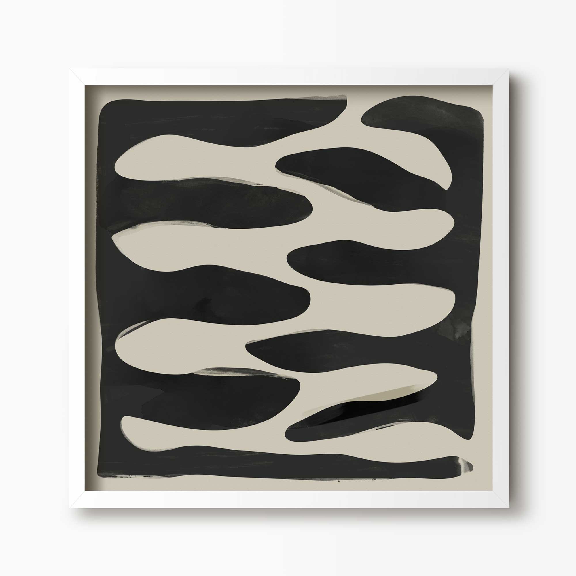 Abstract Leaves Wall Art Minimalist Japandi Neutral Bedroom | Etsy