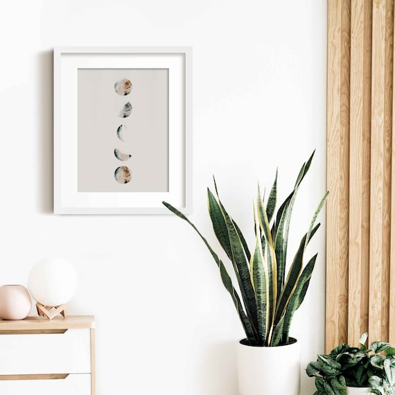 Digital Prints Prints Phases of the Moon Moon Phase Decor Dreamy Moon ...