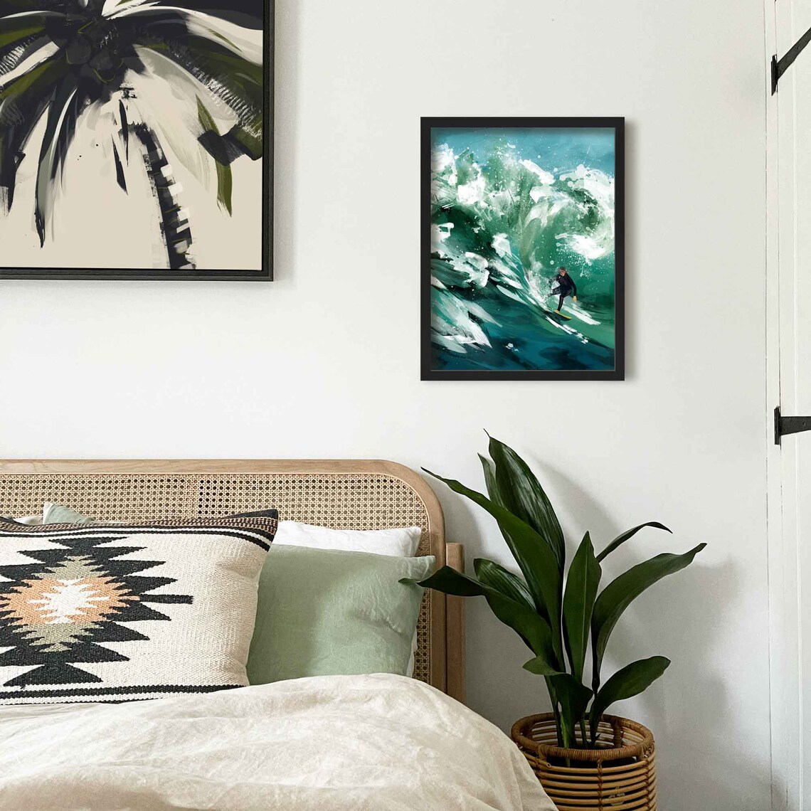 Surfer Wall Art Print Framed Surf Poster Ocean Wave | Etsy UK
