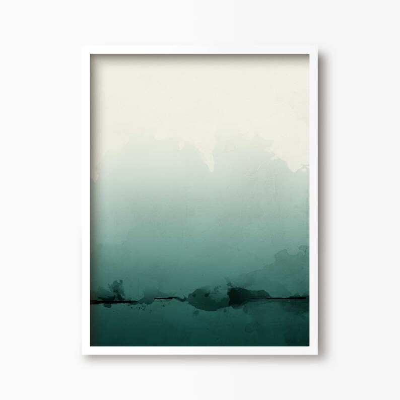 Green Minimalist Abstract Wall Art Framed Abstract Painting - Etsy UK