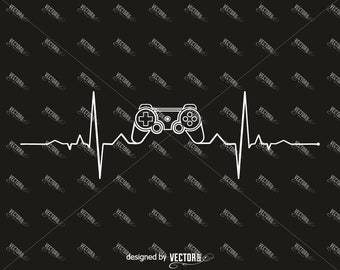 Gamer Heartbeat SVG Gamer Svg Video Game Svg Gamer - Etsy