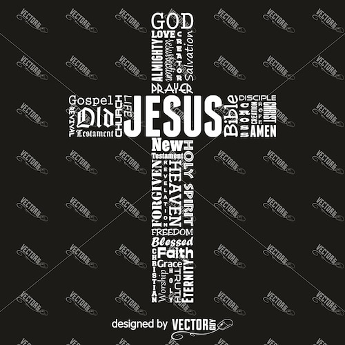 The Cross of Jesus Christ Word Cloud SVG Cut File Instant - Etsy UK
