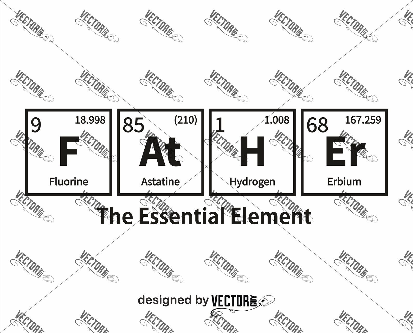 Father the Essential Element Periodic Table SVG Cut File | Etsy UK