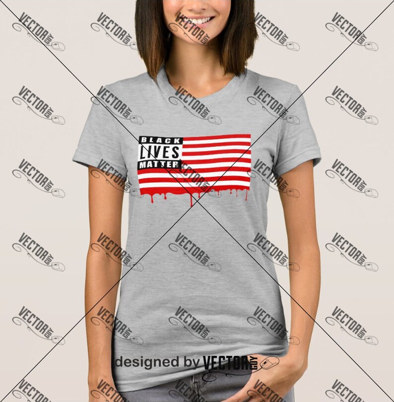 Black Lives Matter Bleeding American Flag SVG Cut File | Etsy