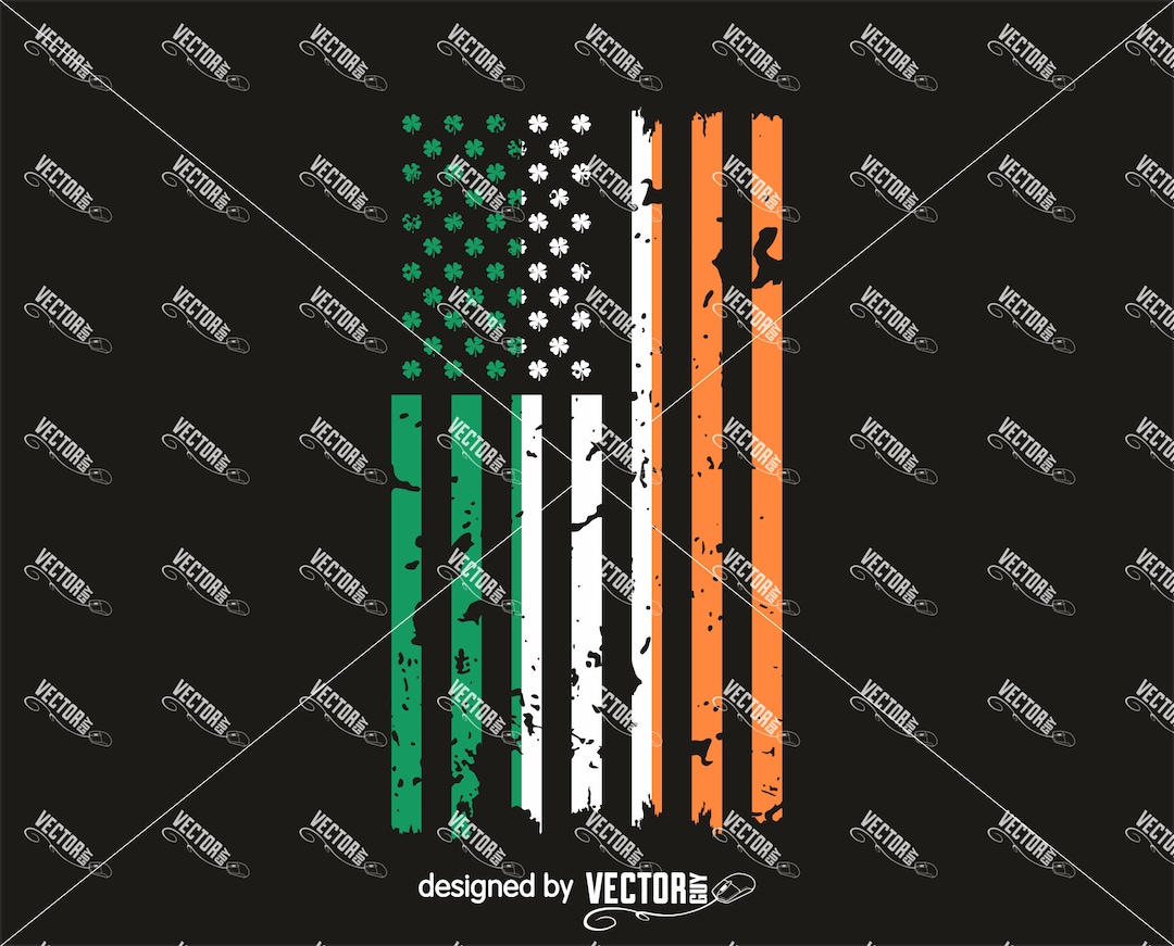 Irish American Distressed Flag, SVG Cut File, Instant Download - Etsy
