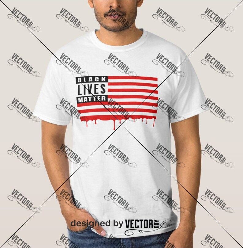 Black Lives Matter Bleeding American Flag SVG Cut File | Etsy