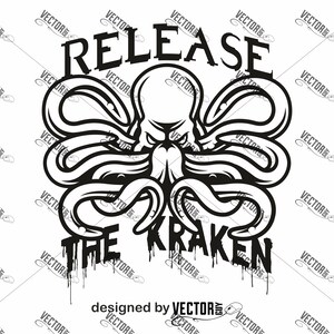 Release the Kraken SVG Cut File Instant Download - Etsy UK