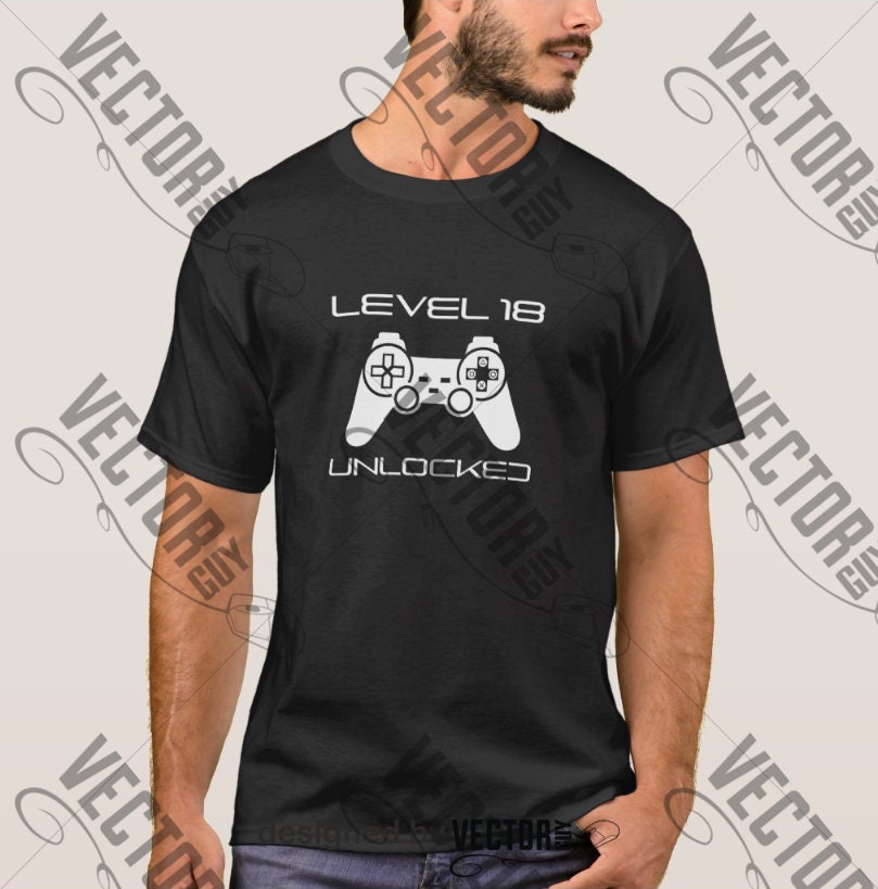Level 18 Unlocked Birthday Game Controller SVG Cut File - Etsy