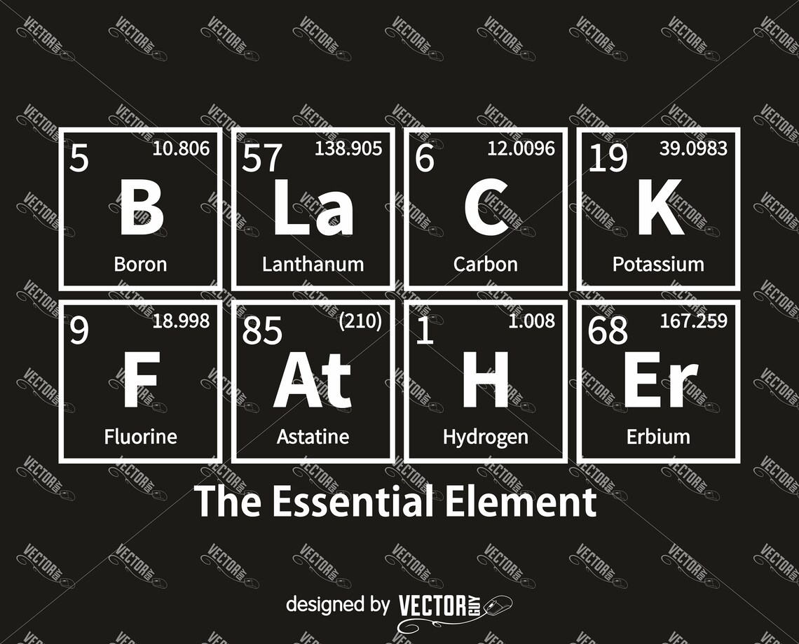 Black Father The Essential Element Periodic Table SVG Cut | Etsy