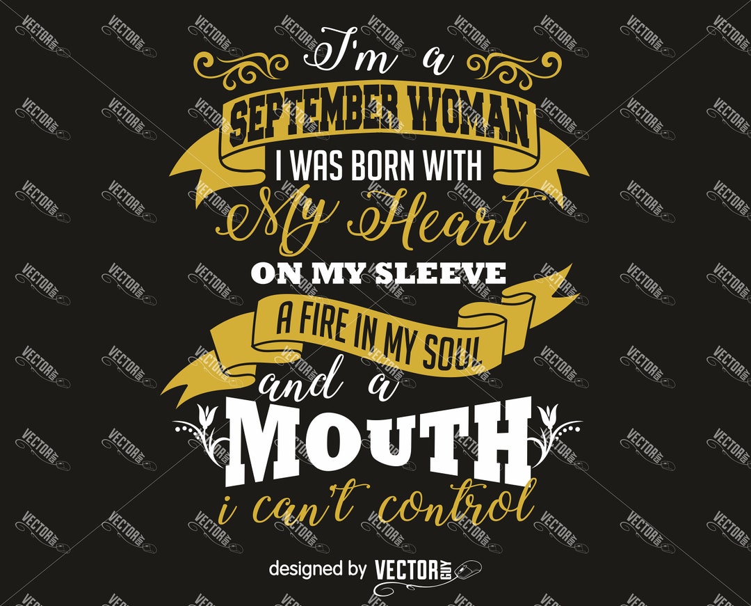 September Woman, SVG Cut File, Instant Download - Etsy