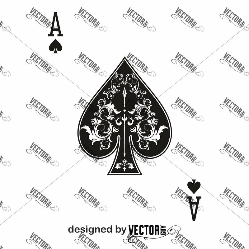 Ace of Spades Svg - Etsy