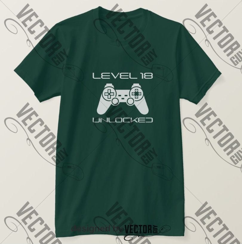 Level 18 Unlocked Birthday Game Controller SVG Cut File - Etsy