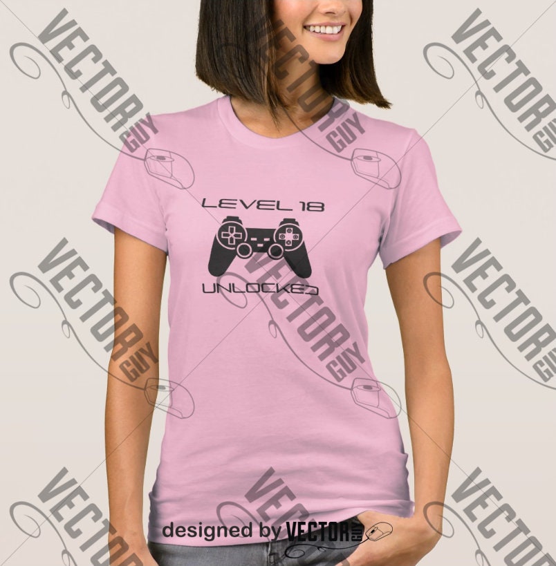 Level 18 Unlocked Birthday Game Controller SVG Cut File - Etsy