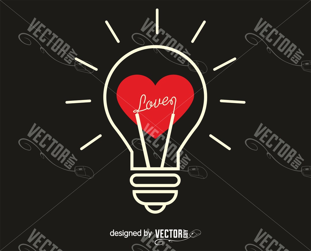 Love Light Bulb, SVG Cut File, Instant Download - Etsy UK