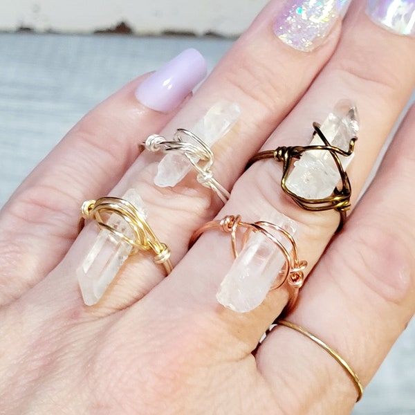 Crystal Point Ring - Etsy