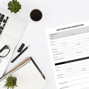 New Employee Form | Fillable PDF | Employee Information | Instant ...