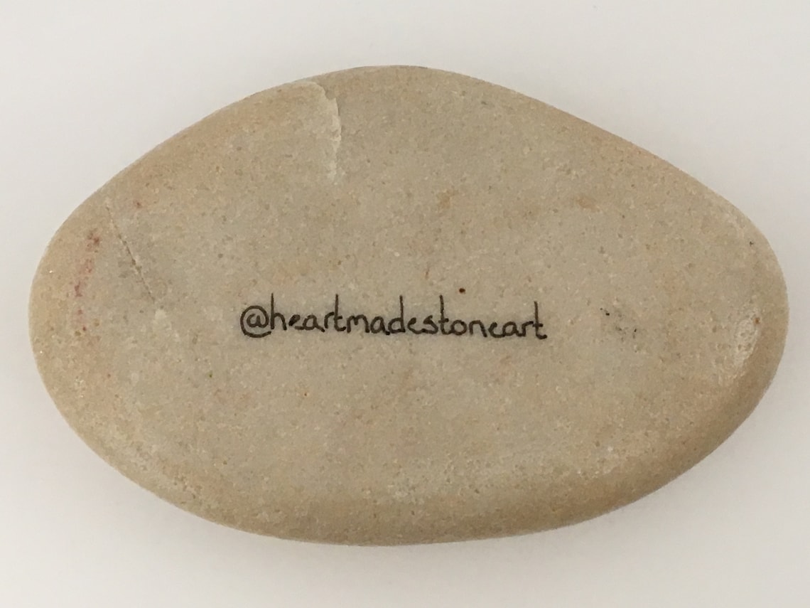 Cute Hand Painted Kid on Beach Stone With Inspirational Quote - Etsy