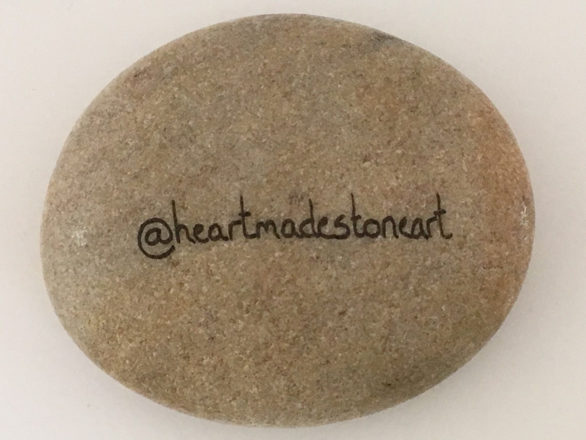 Cute Hand Painted Kid on Beach Stone With Inspirational Quote - Etsy