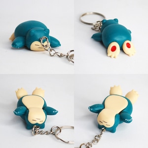 Handmade Snorlax Keychain - Etsy