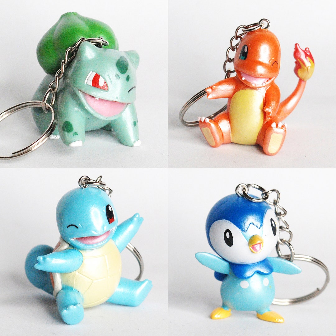 Handmade Shiny Pokémon Keychain Charmander Squirtle Bulbasaur Piplup ...