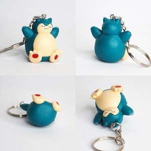 Handmade Snorlax Keychain - Etsy