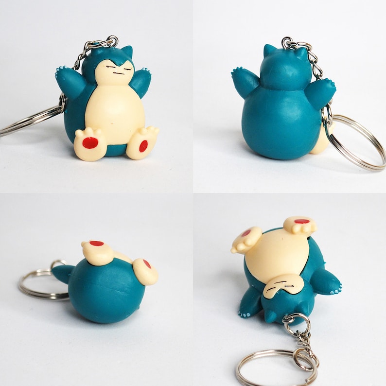 Handmade Snorlax Keychain - Etsy